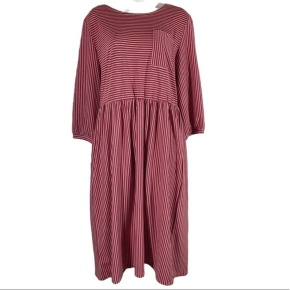 Merokeety | Dresses | Merokeety Womens Large Dress Midi Red White ...